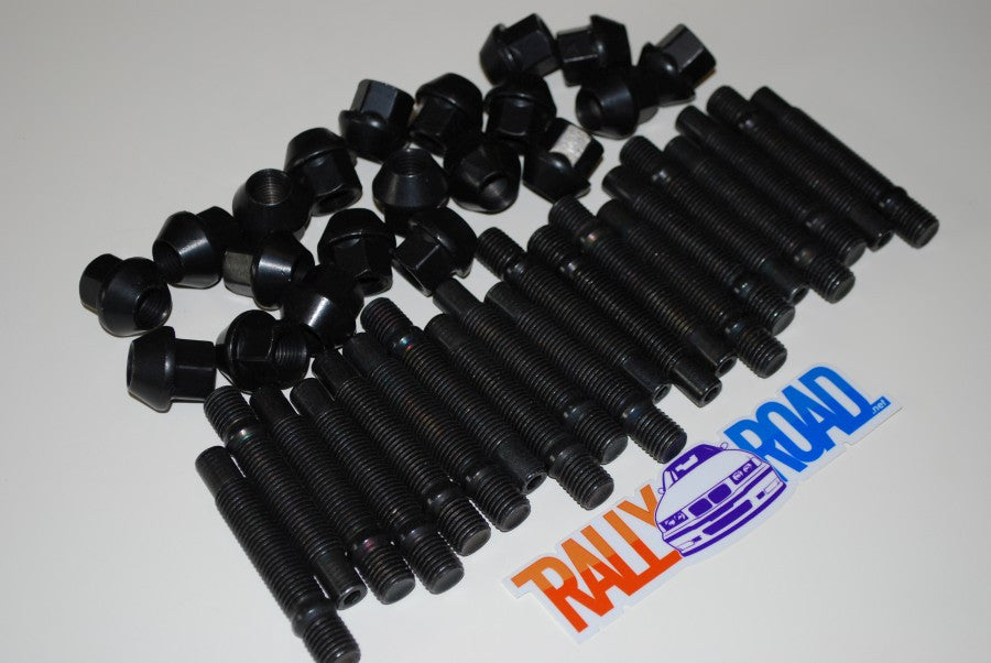 75mm Bullet Nose Stud Set with Black Lug Nuts 5-Lug – RallyRoad